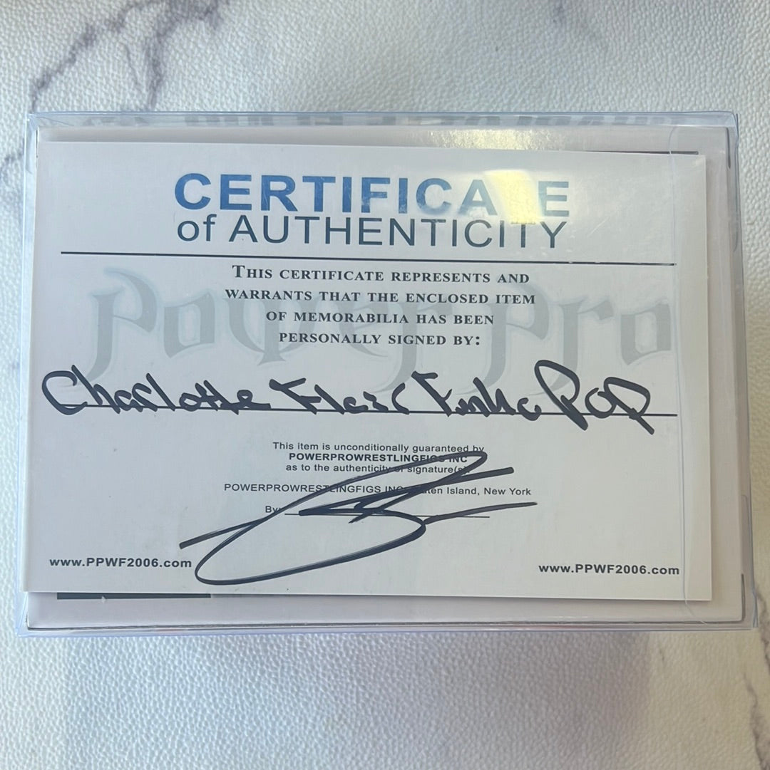Signed Charlotte Flair Vinyl Figure #62 WWE Exclusive Shop Wrestling D ...