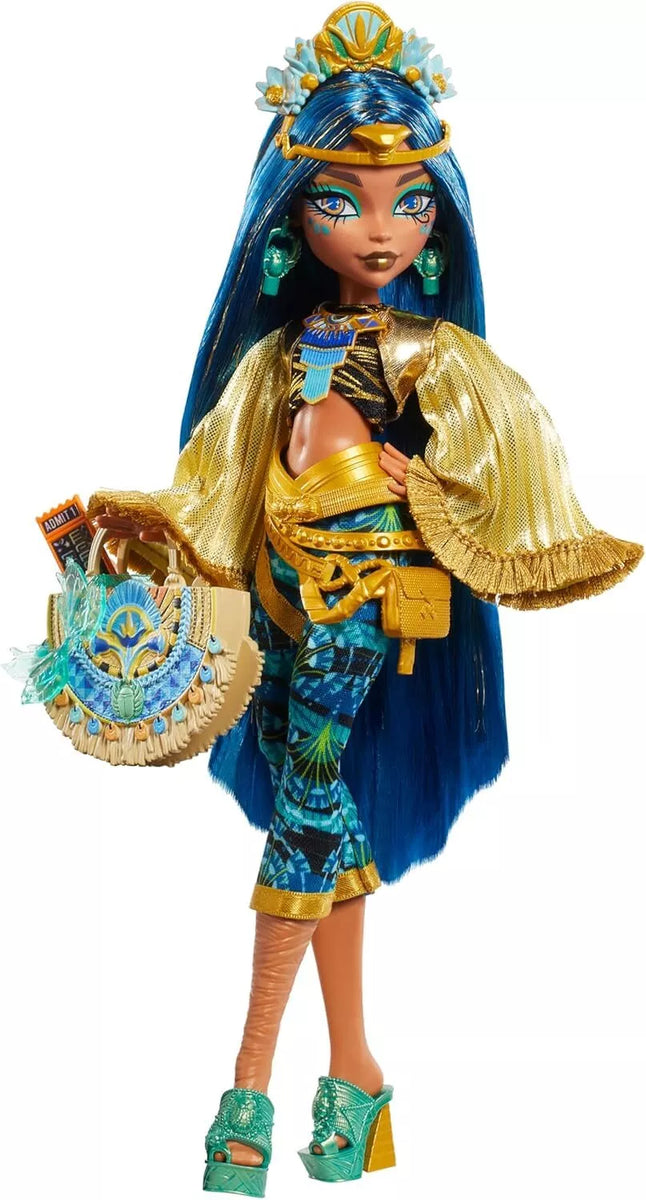 Monster High Cleo De Nile Doll with Glam Monster Fest Outfit and Festi ...