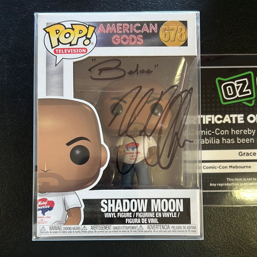 Signed AMERICAN GODS SHADOW MOON 3.75" POP VINYL FIGURE FUNKO ...
