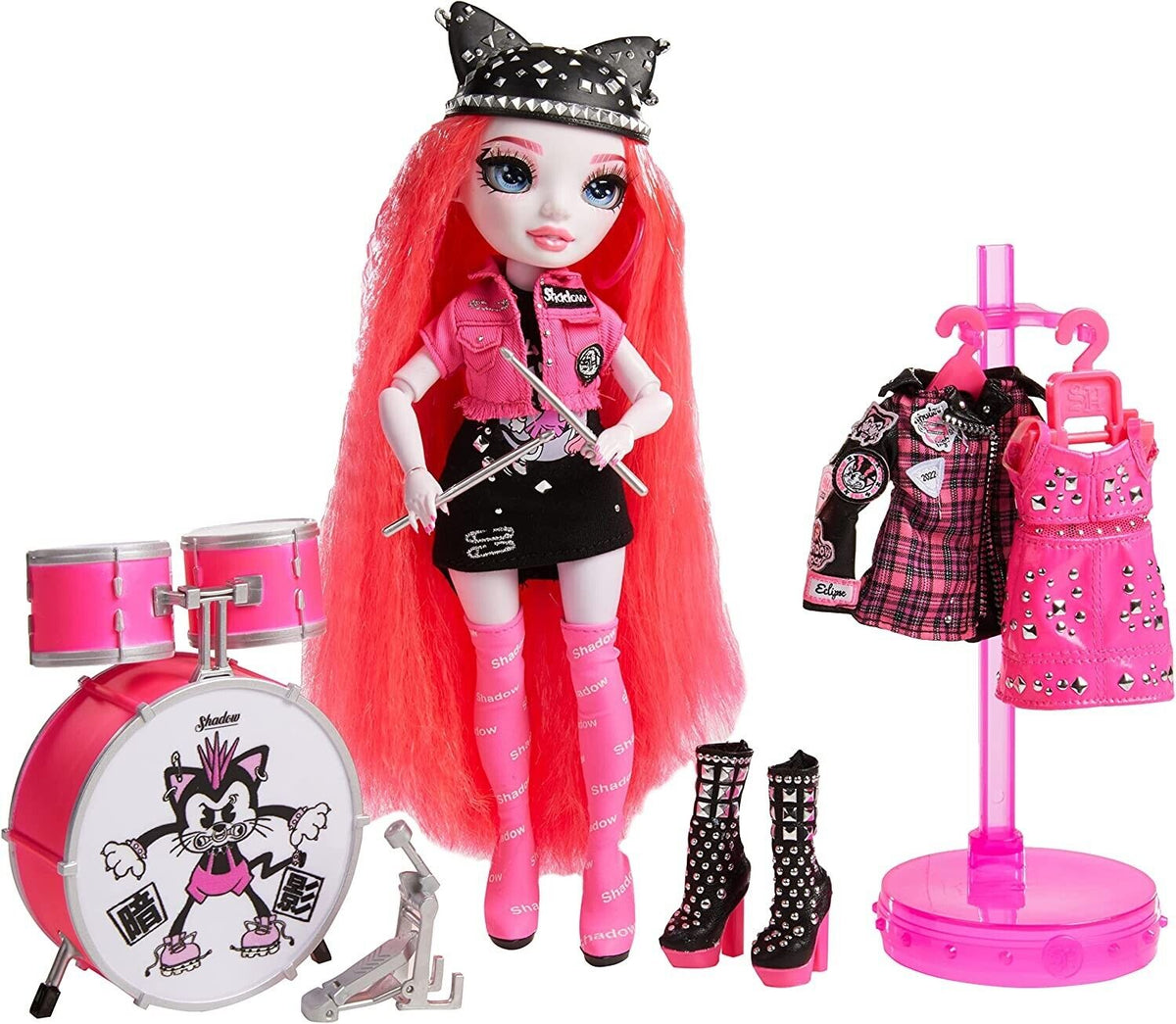 Rainbow Vision Neon Shadow High Mara Pinkett Fashion Doll Drum ...